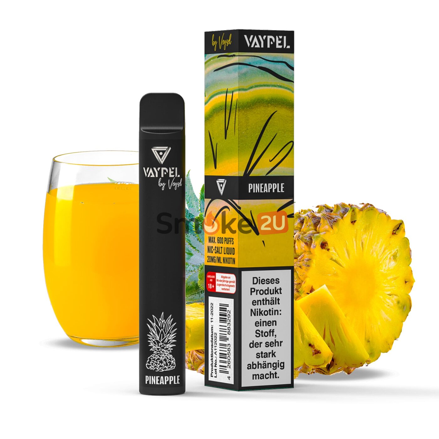 Vaypel by Veysel E Zigarette / E Shisha mit Nikotin | Pineapple, 3,95