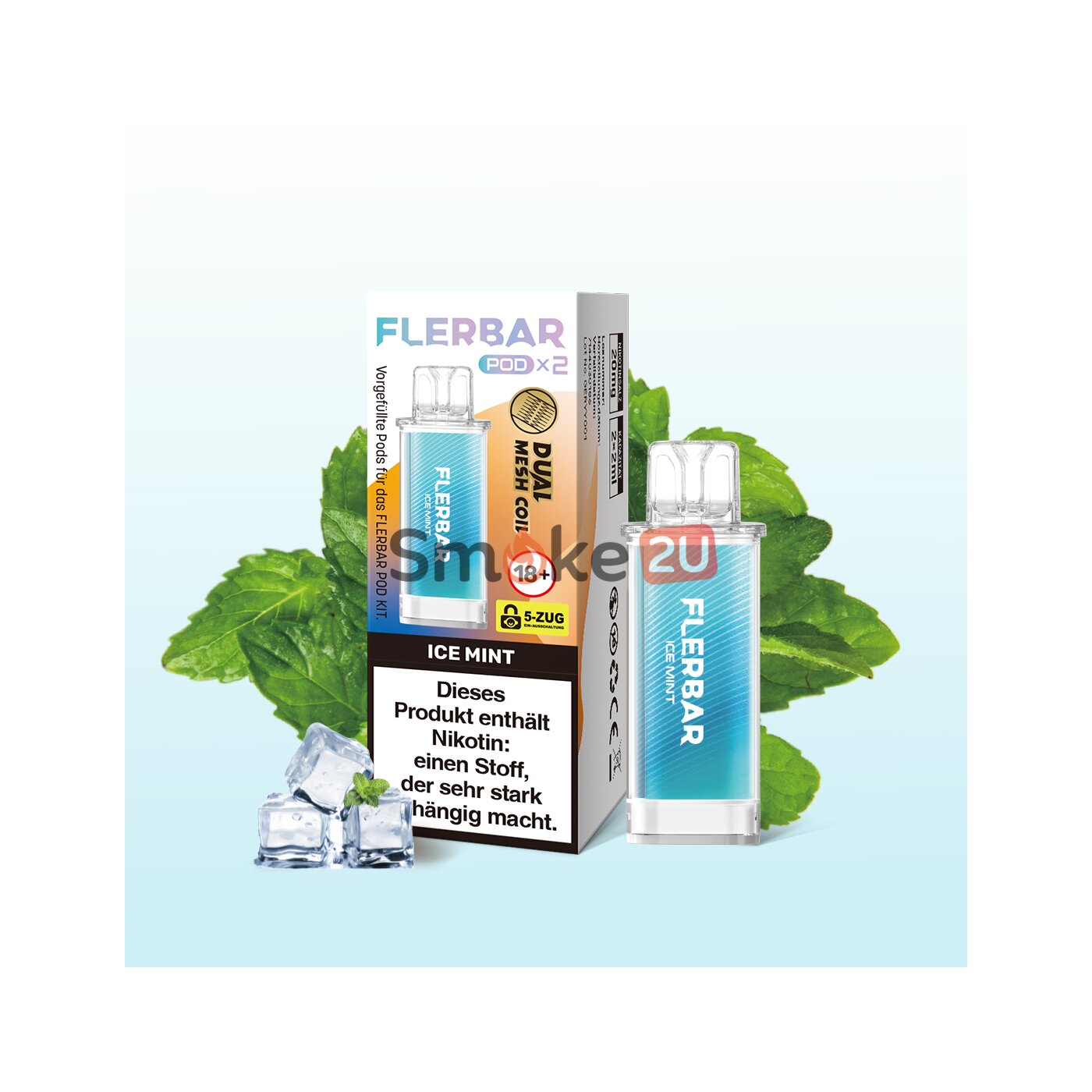 Flerbar Pod (2er Pack) Ice Mint | Podsystem, 6,90