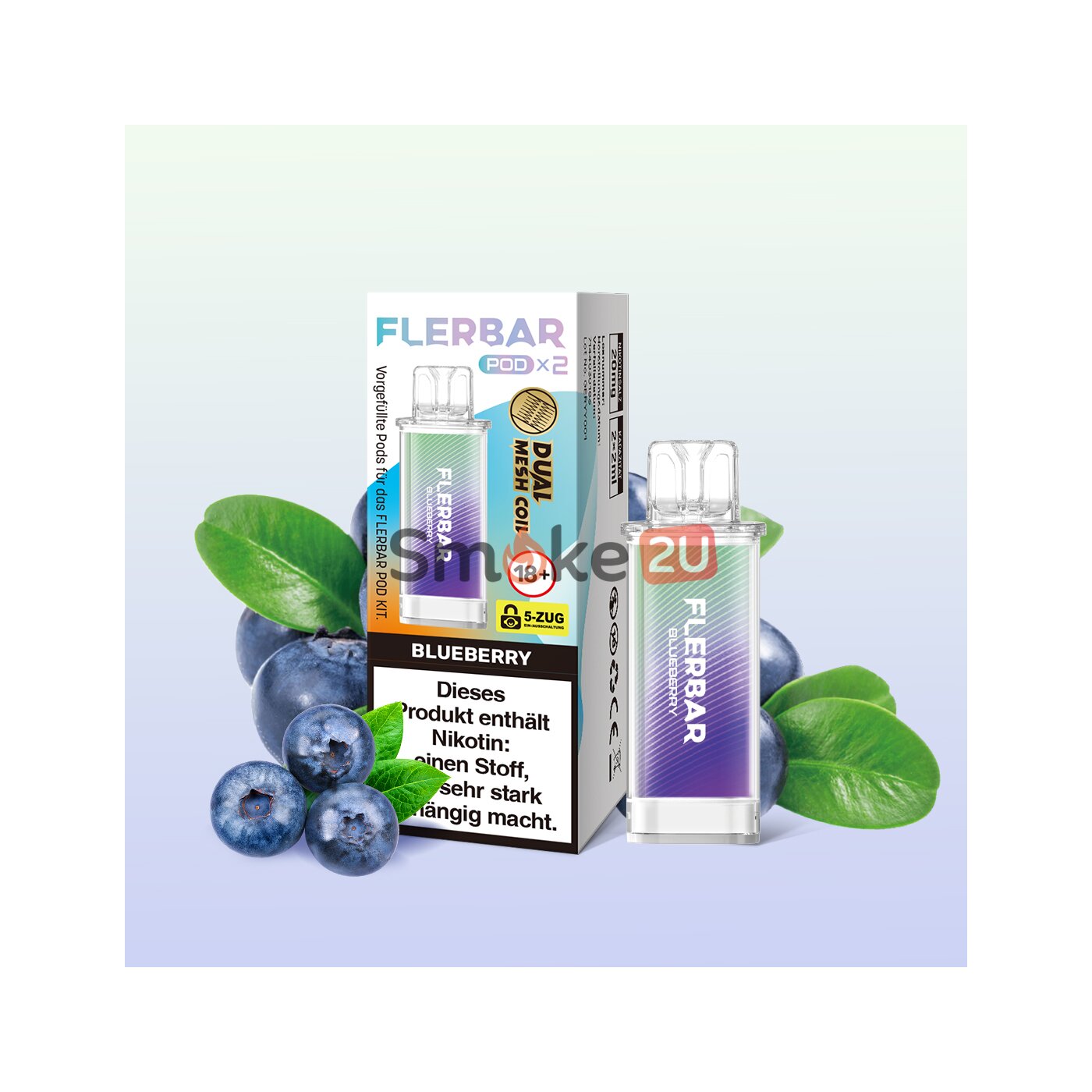 Flerbar Pod (2er Pack) Blueberry | Podsystem, 6,90